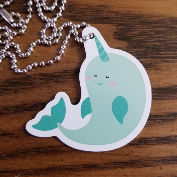 Accessories | Narwhal Necklace Metal Dog Tag | Poshmark